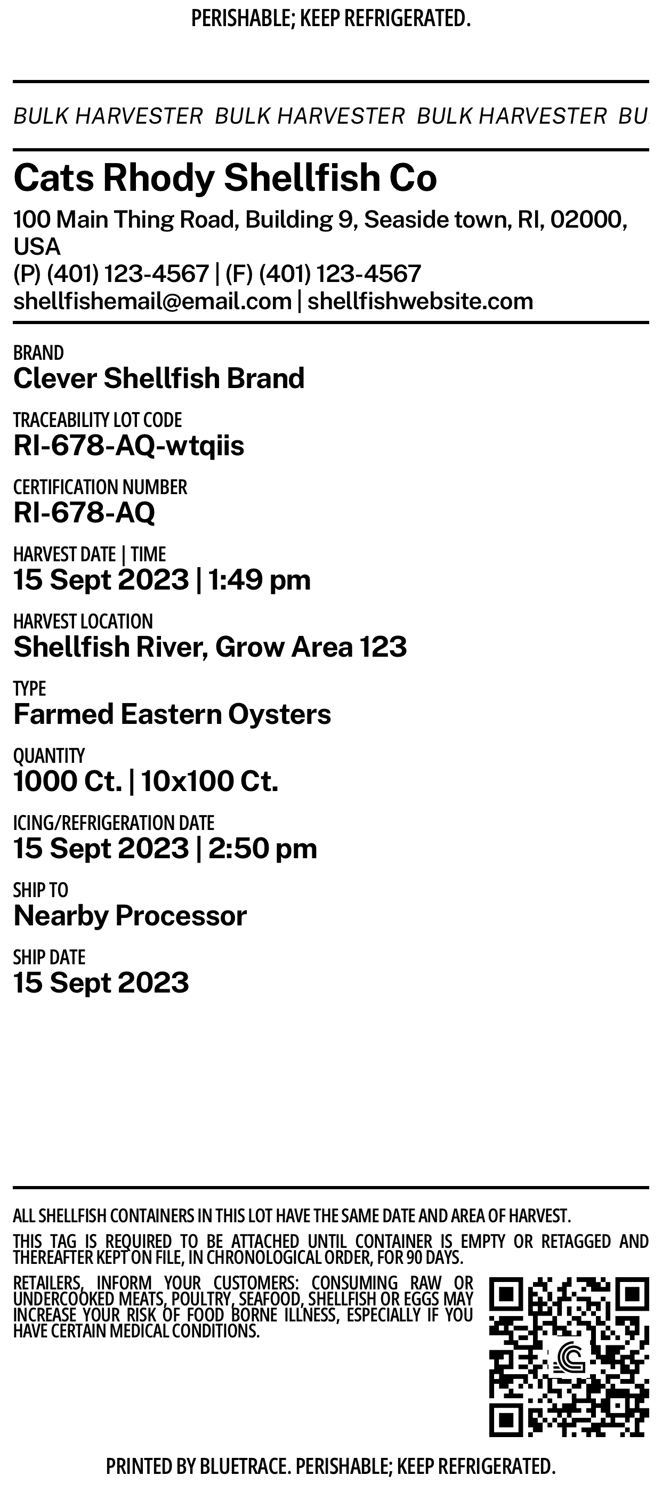 Can I print bulk tags?